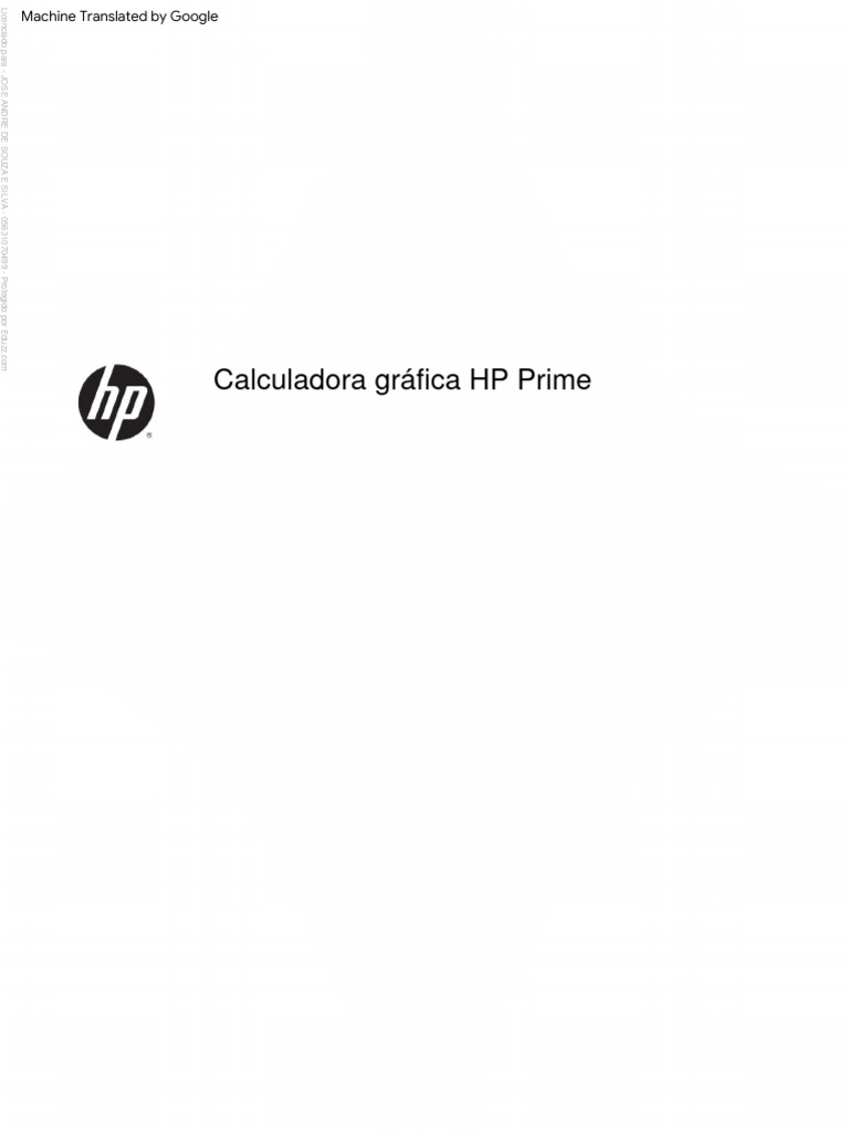 HP Prime Manual Completo Traduzido | PDF | Hewlett Packard | Informática
