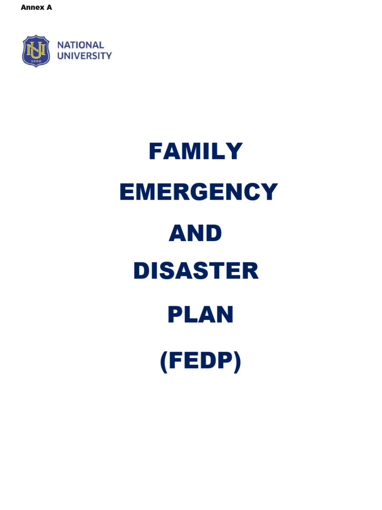 Family Emergency and Disaster Plan | PDF | Emergency Management ...