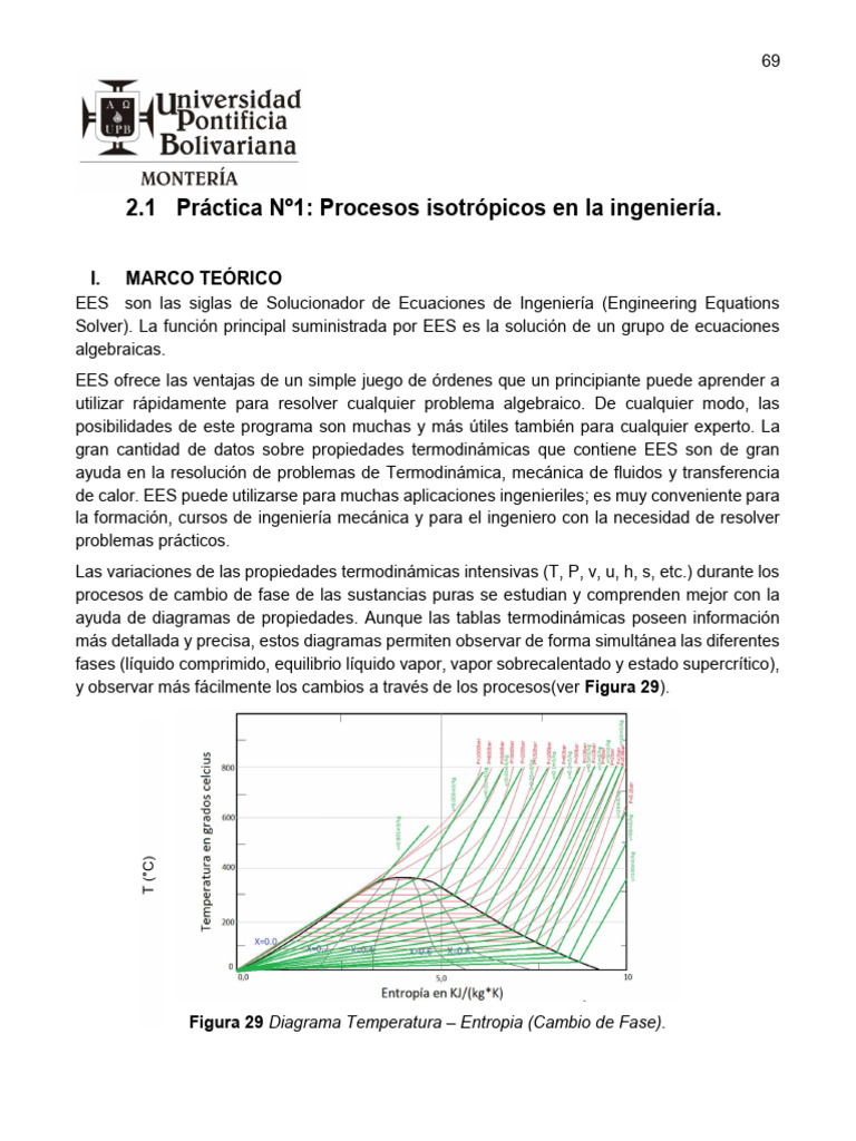 Procesos Isotrópicos en Ingeniería EES | PDF | Fase (materia ...