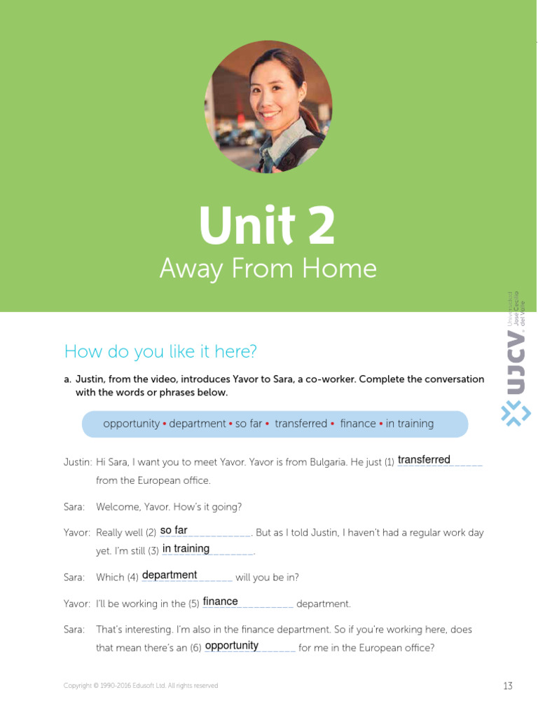 02-Intermediate 1 Workbook Unit 2-2021210133 | PDF | All Rights Reserved