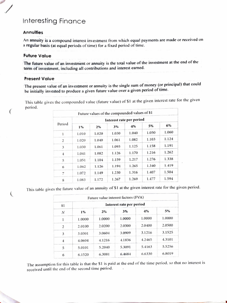 Annuities | PDF | Present Value | Interest