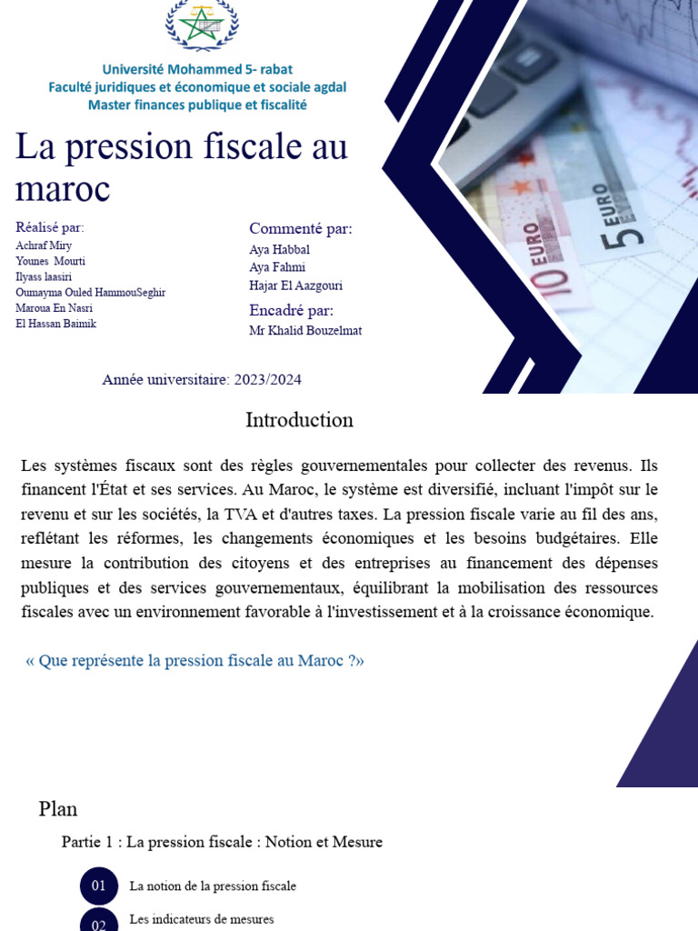 Pression fiscale au Maroc : enjeux et évolutions | PDF | Impôts ...