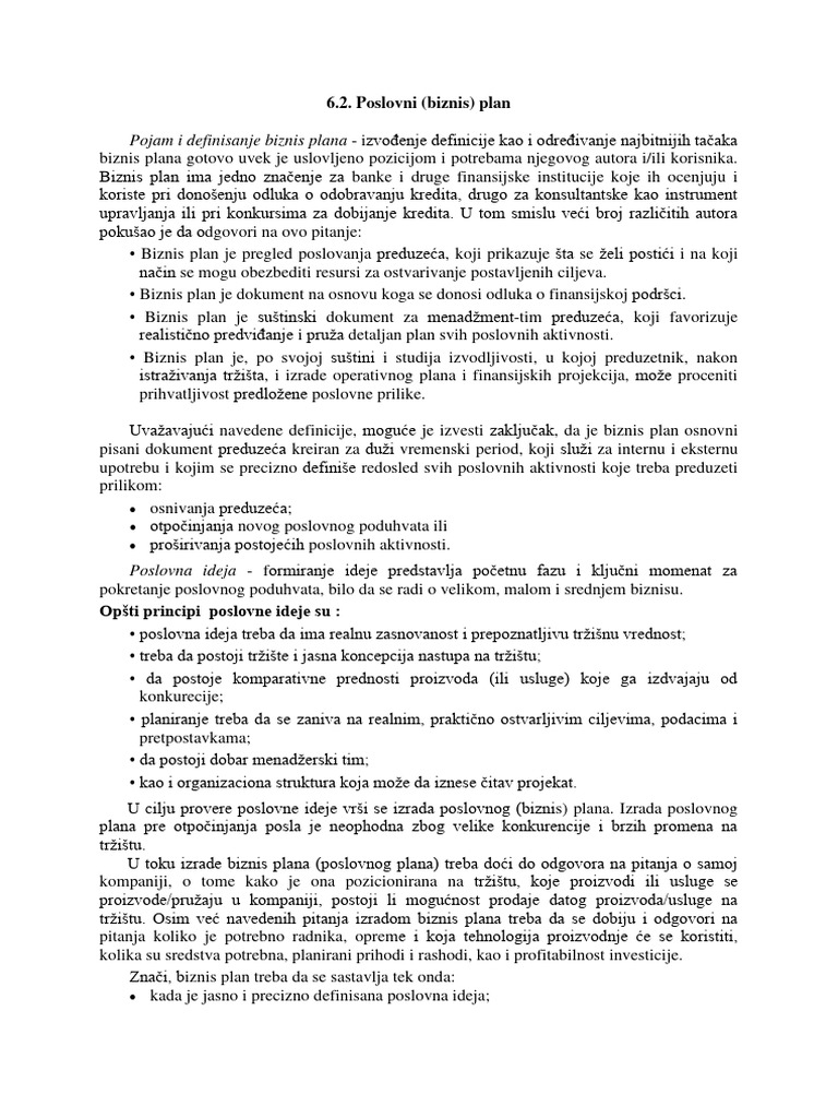 Poslovni-plan | PDF