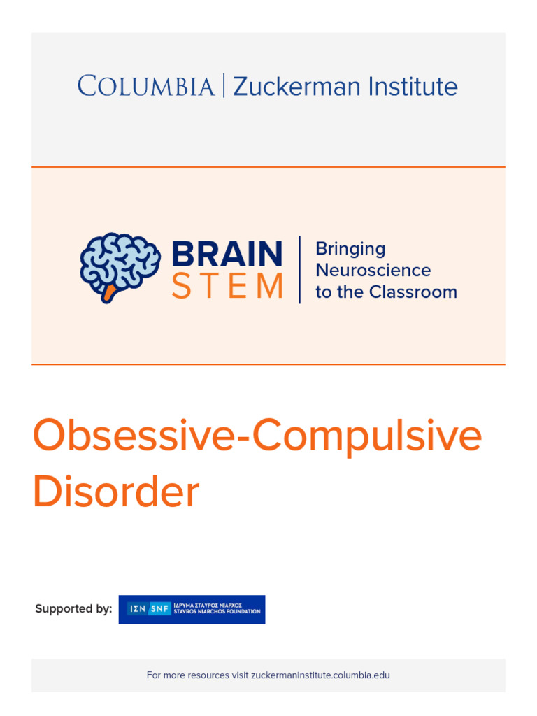 OCD Lesson Plan - 0 | PDF | Obsessive–Compulsive Disorder | Neuroscience