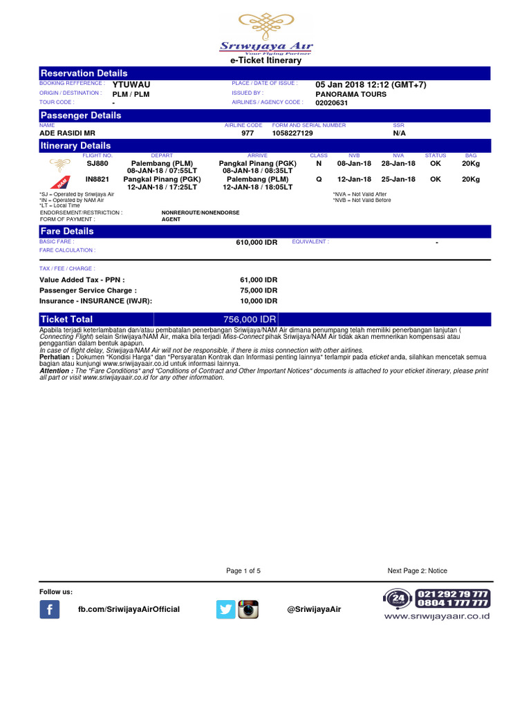 Ade R | PDF | Ticket (Admission) | Service Industries