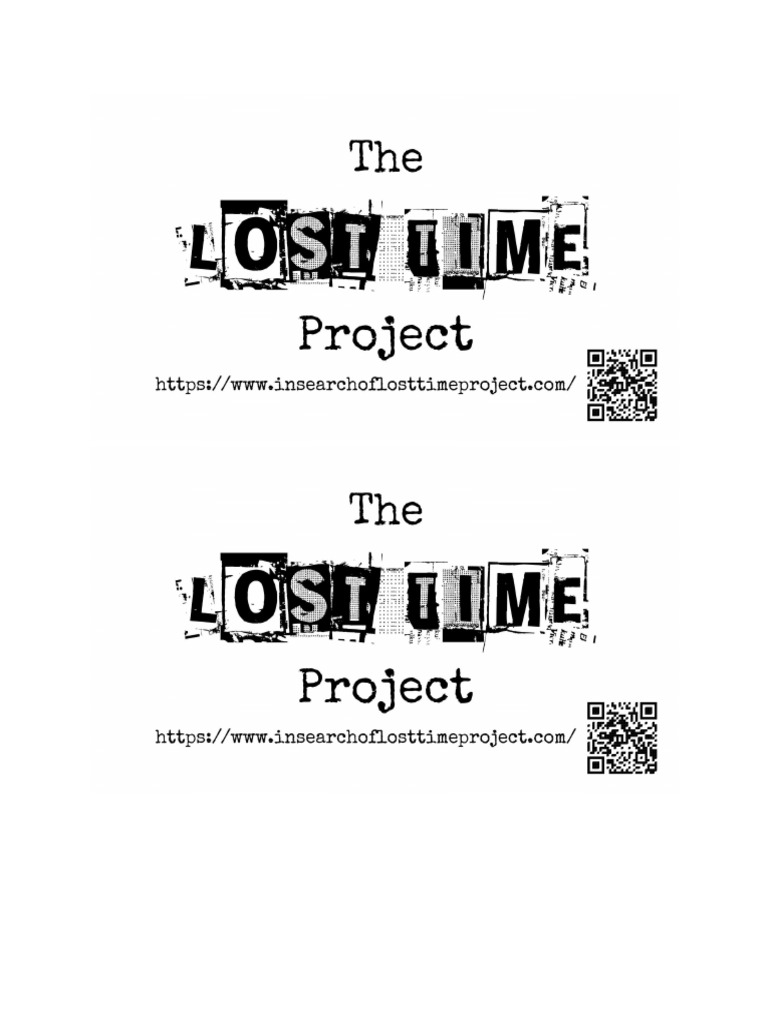 The Lost Time Project Logo | PDF