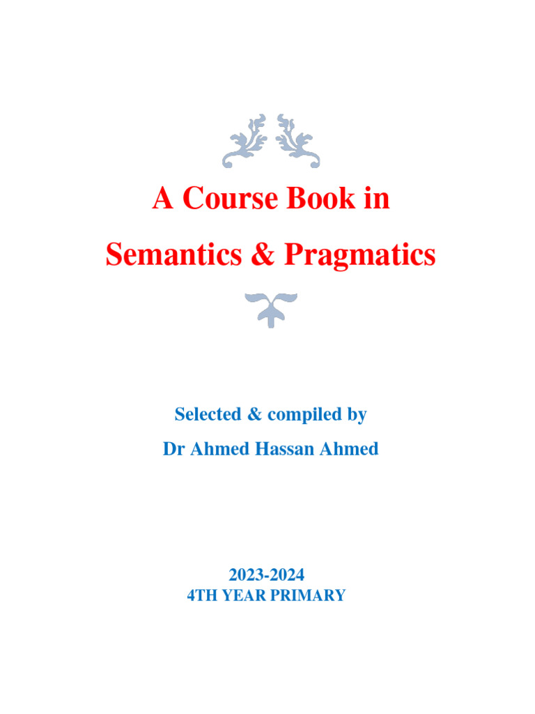 Semantics and Pragmatics e Book Last Modified | PDF | Linguistics | Word