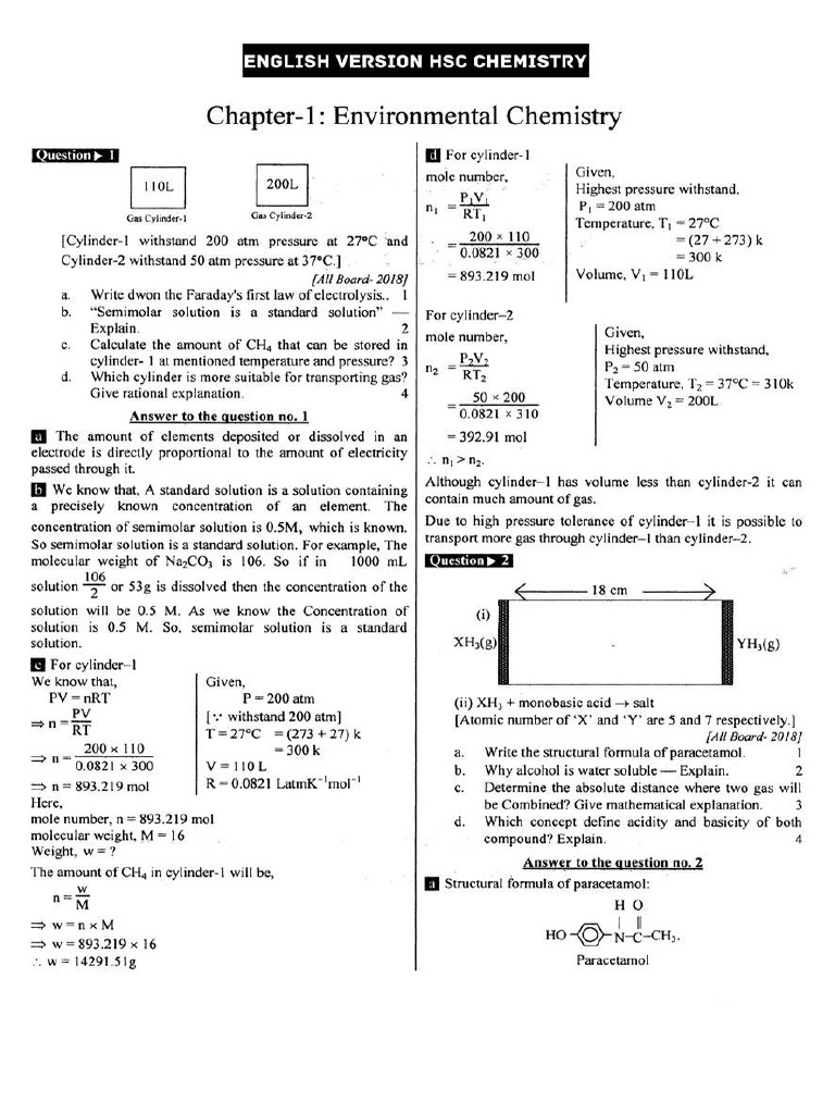 HSC Chemistry 2nd P English Version | PDF