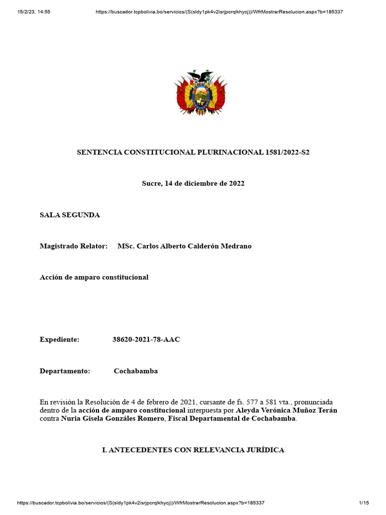 s.c.p. fundamentacion de las resoluciones del ministerio publico y ...