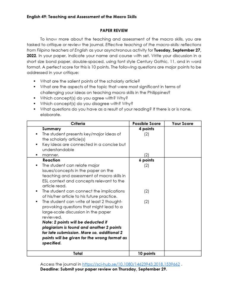 Paper Review - Activity 1 Prelim | PDF | Communication | Cognitive Science