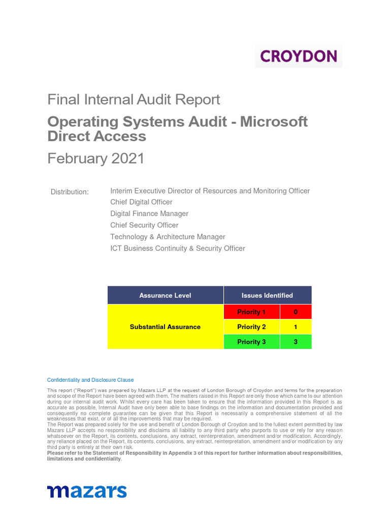Microsoft Direct Access Audit Report 2021 | PDF | Security | Computer ...