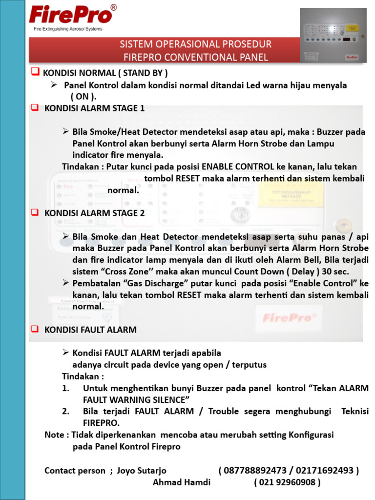 SOP Firepro 3 Zone | PDF