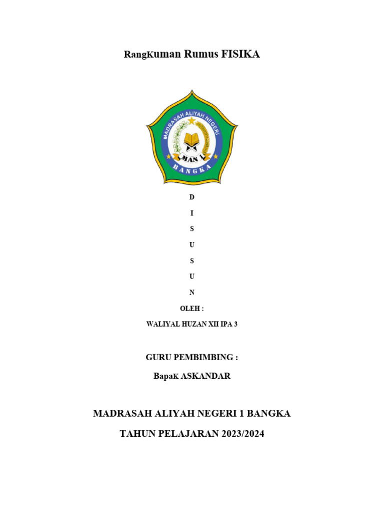Uprak Fisika | PDF | Sains & Matematika