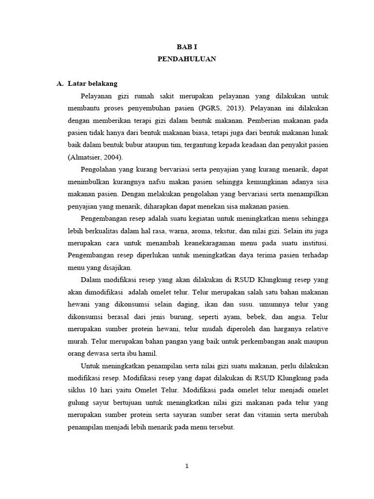 Laporan Menu Modif FIX | PDF