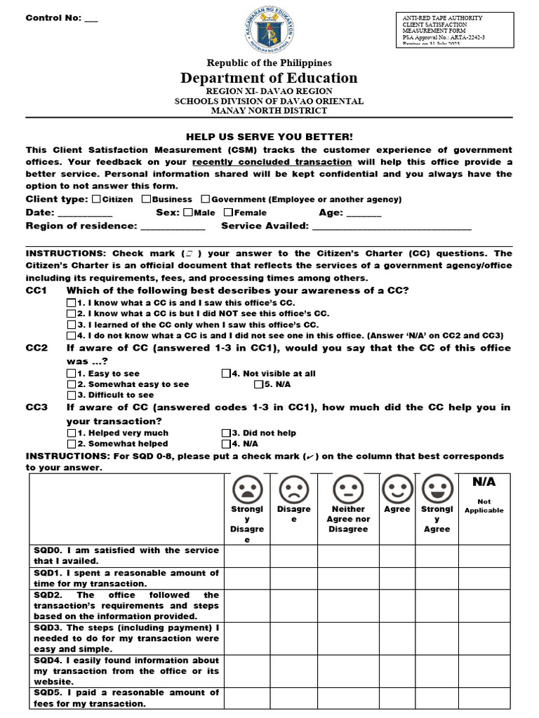 ARTA-Customer Satisfaction Measurement | PDF