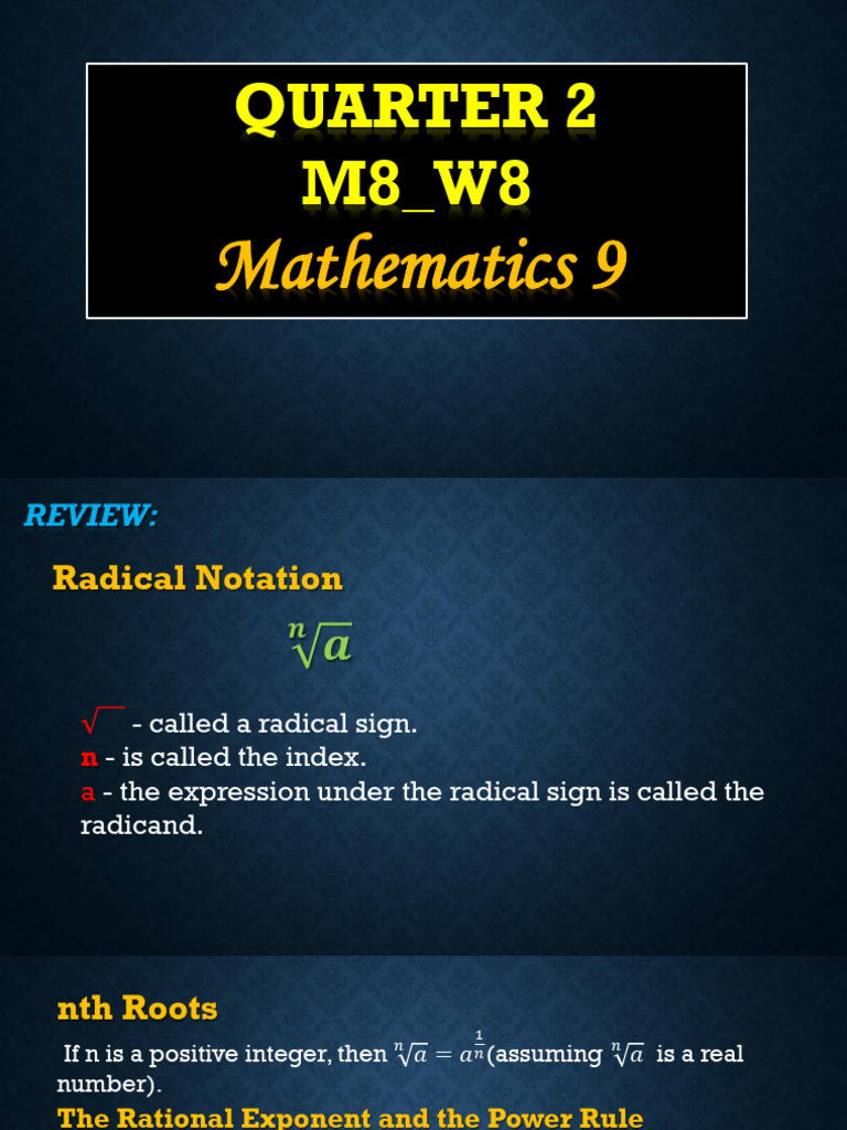 m9 w8 Radical Equation | PDF | Equations | Square Root