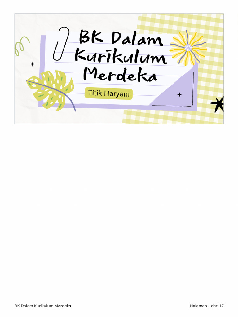 BK Dalam Kurikulum Merdeka | PDF