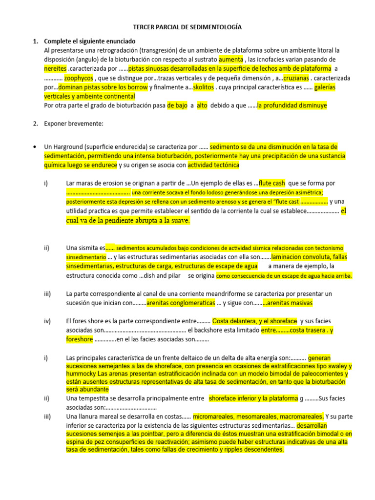 Tercer Parcial de Sedimentología (1) Chimba | PDF | rio Delta | Minerales