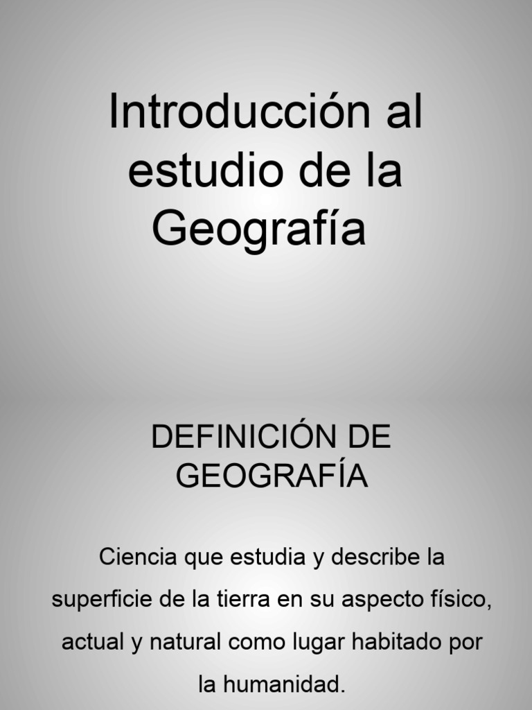 Introducción a la Geografía General | PDF | Geografía | Mapa