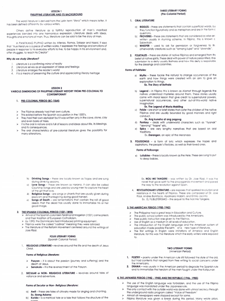 LITERARY WORK IN THE PHILIPPINES | PDF | Philippines