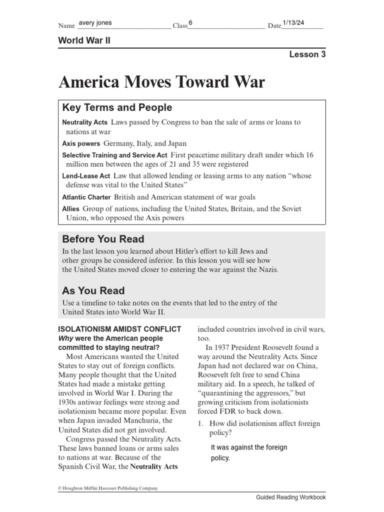 US Path to WWII: From Neutrality to War | PDF | Travel | History