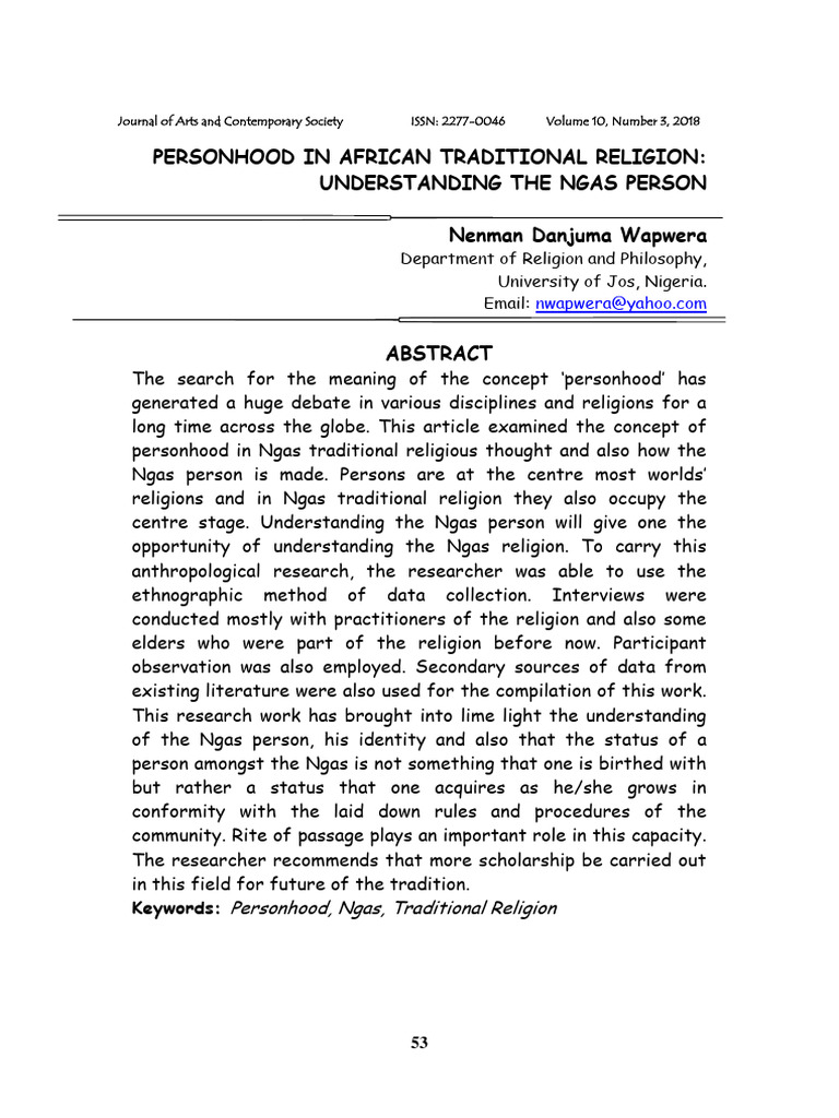 Understanding The Ngas Person | PDF | Thought | Ethnicity