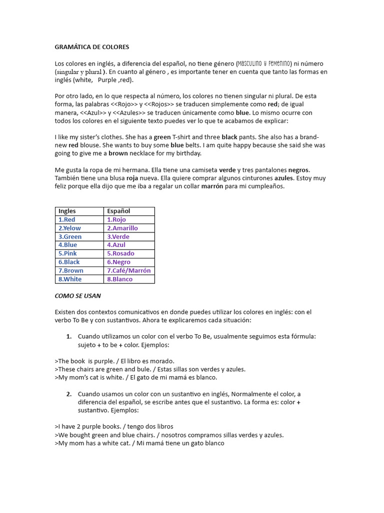 Gramatica de colores | PDF | Color | Diseño gráfico