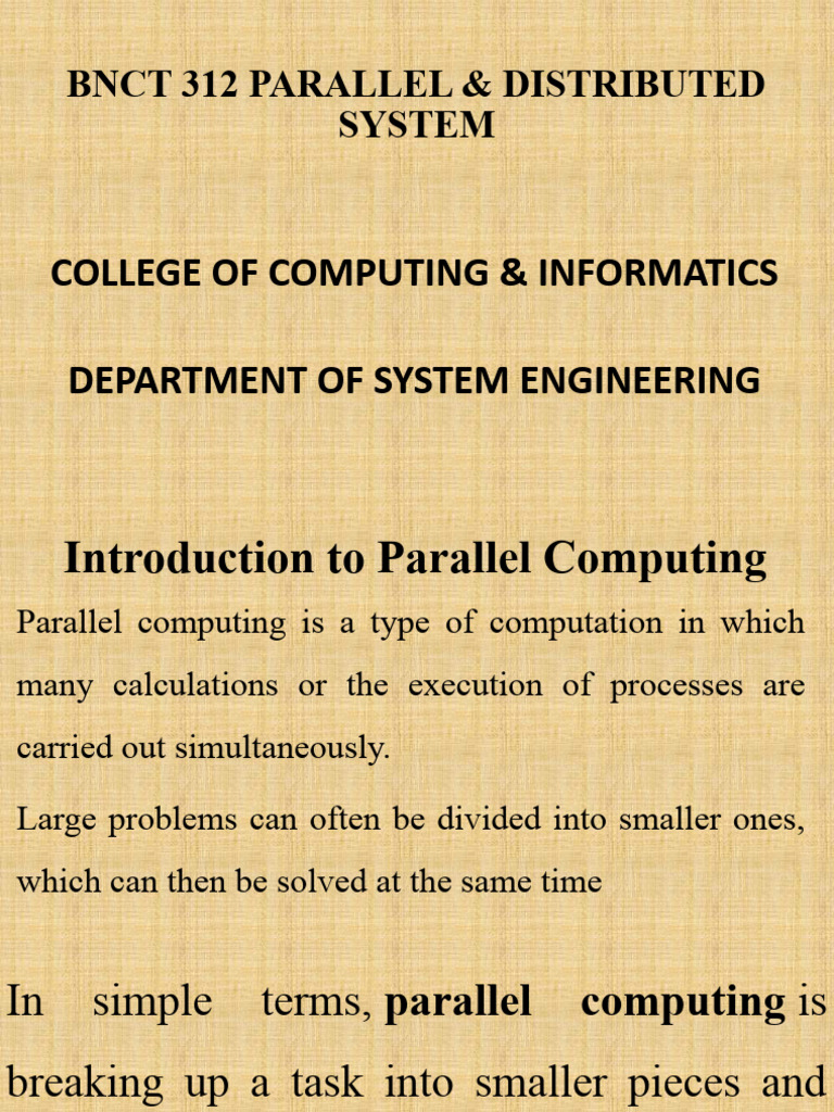 Introduction | PDF | Parallel Computing | Distributed Computing