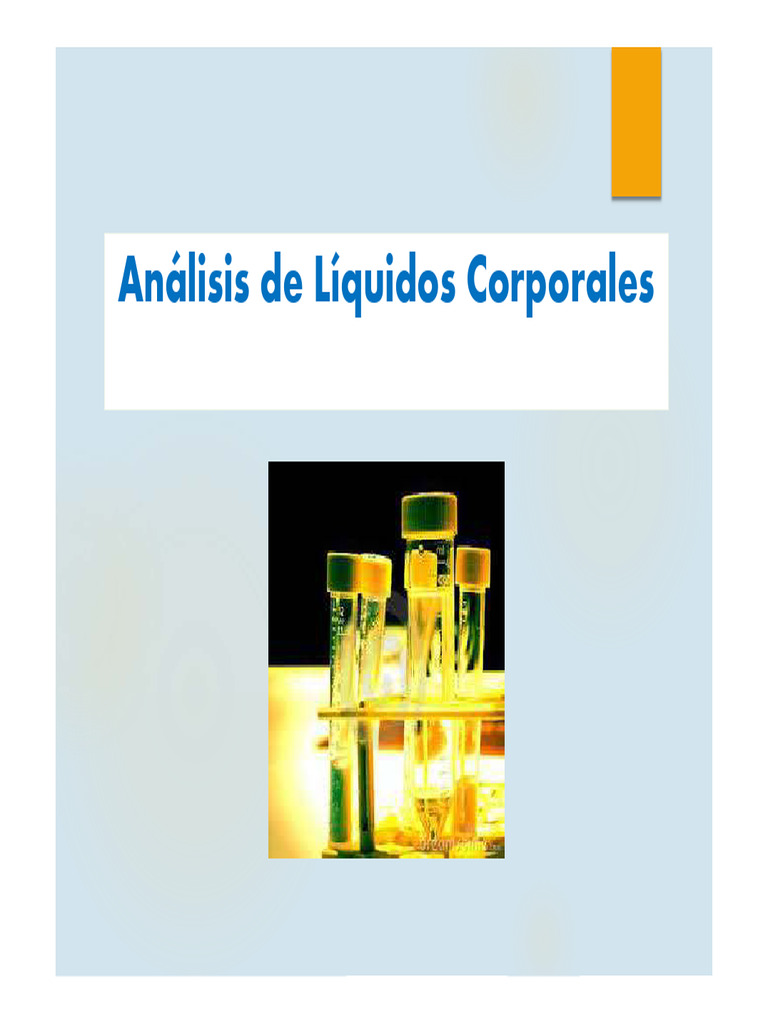 Analisis de Líquidos Corporales | Descargar gratis PDF | Especialidades ...