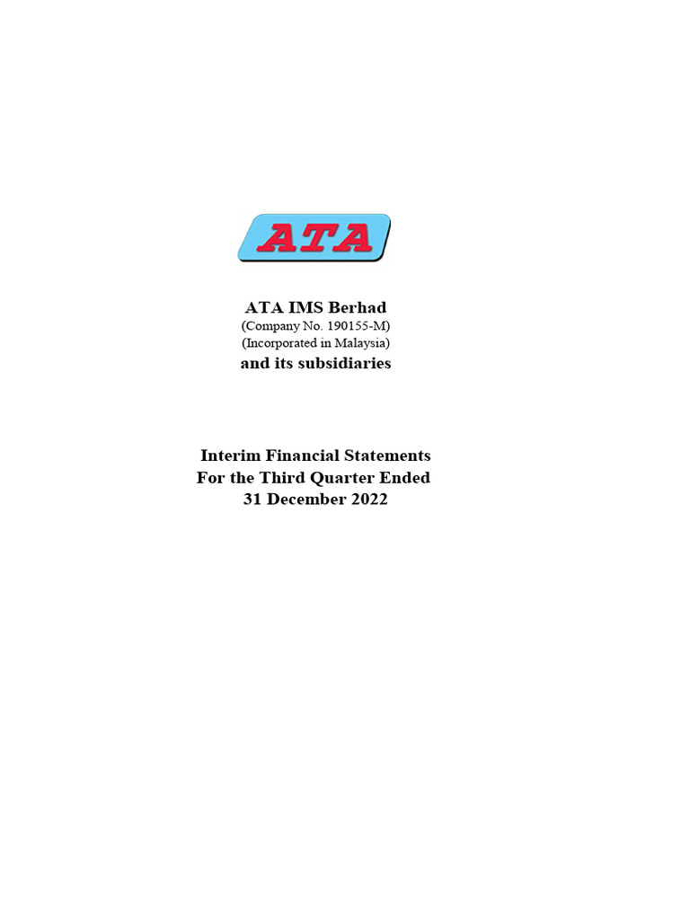 ATA IMS - Q3 2023 Ended 31 Dec 2022 270223 (Final) | Download Free PDF ...