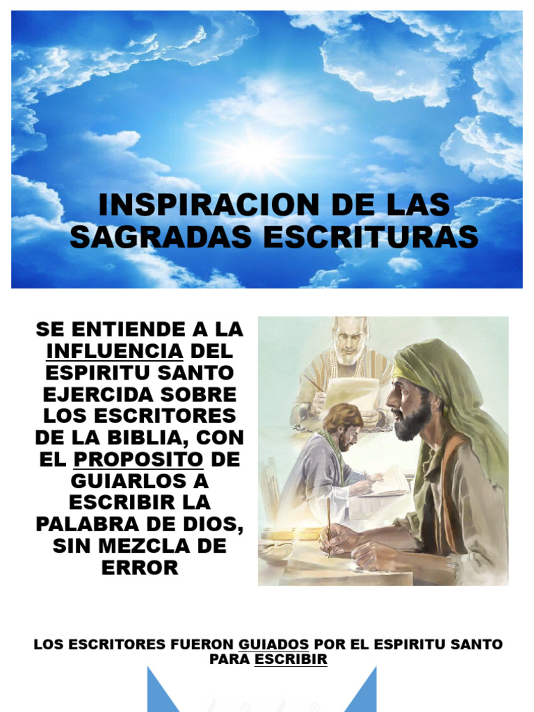 Inspiracion de Las Sagradas Escrituras | PDF | Revelación | Biblia