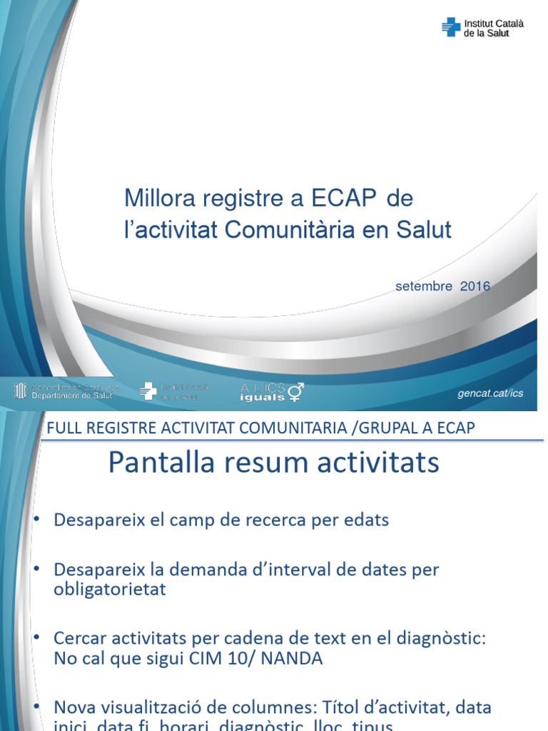 3 Millora Registre Comunitaria-Ecap | PDF