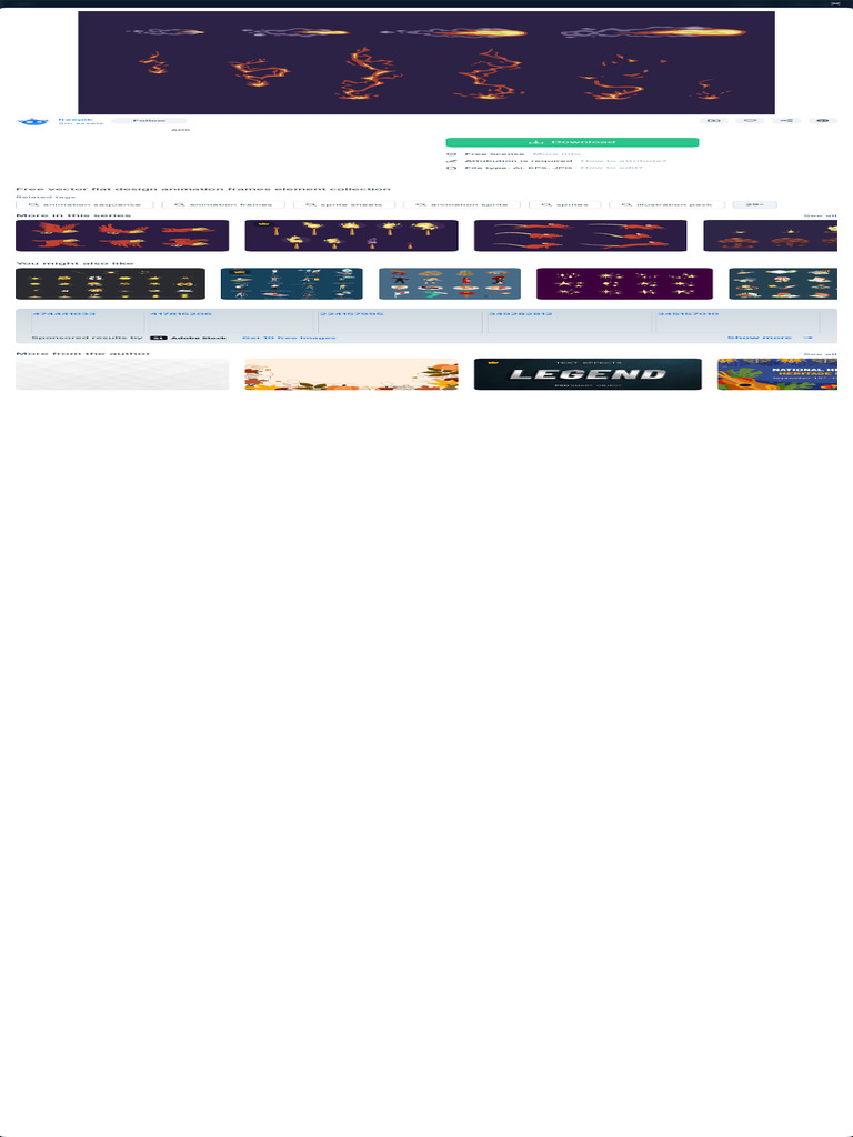 Free Vector Free Vector Flat Design Animation Frames Element Collection ...