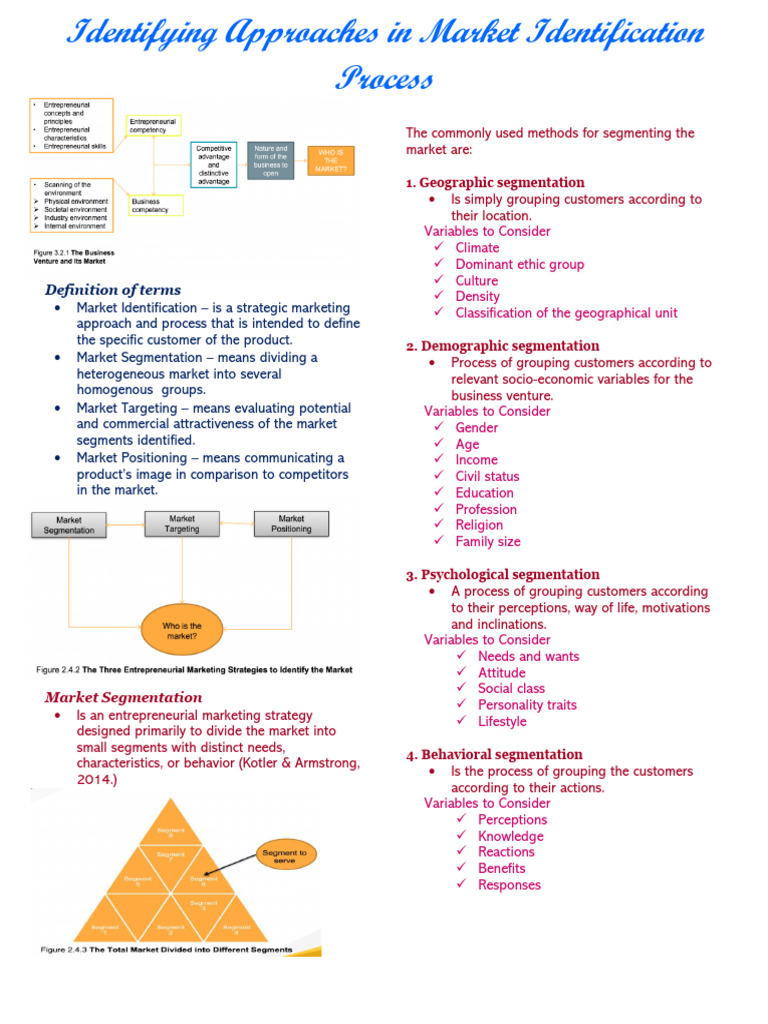 Identifying Approaches in Market Identification Process | PDF | Market ...