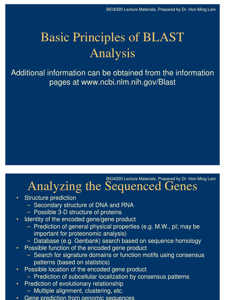 Blast | PDF | Sequence Alignment | Biostatistics