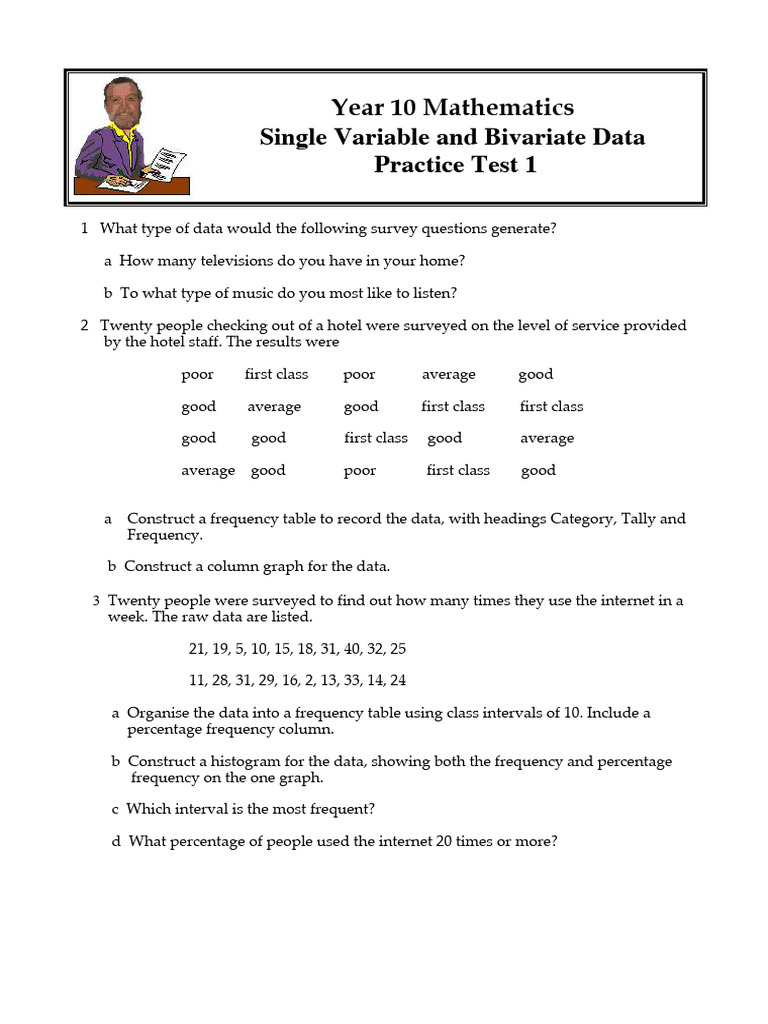 Year 10 Single Variable and Bivariate Data | PDF | Quartile ...