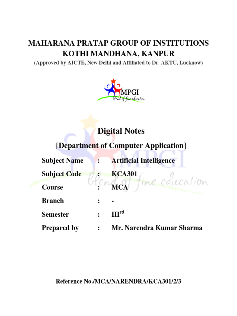 Kca 301 | PDF | Artificial Intelligence | Intelligence (AI) & Semantics