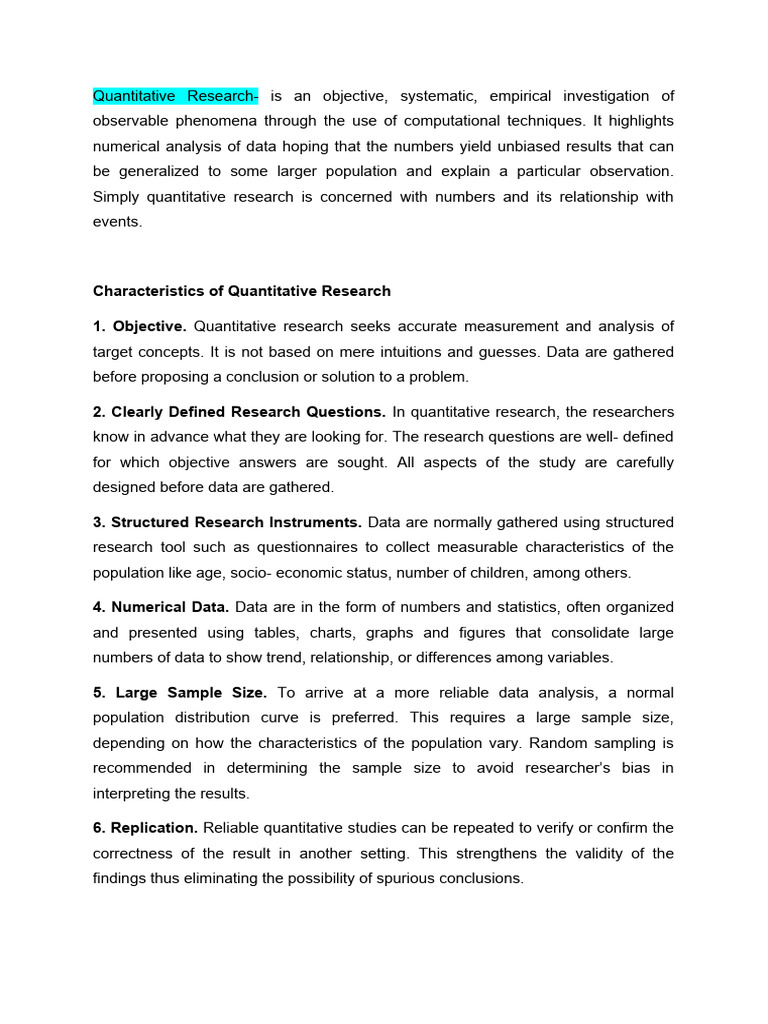 handouts zamy | PDF | Quantitative Research | Experiment