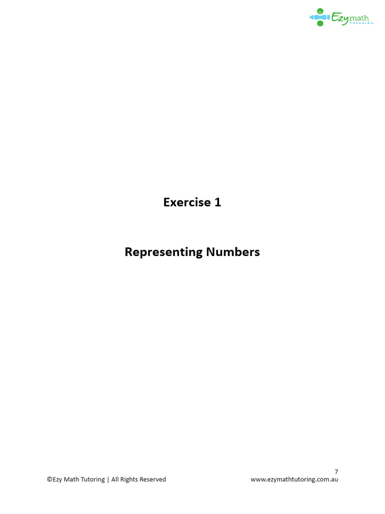 Year 3 Maths - Number - Representing Numbers - Questions (Ch1 Ex1) | PDF | Mathematics