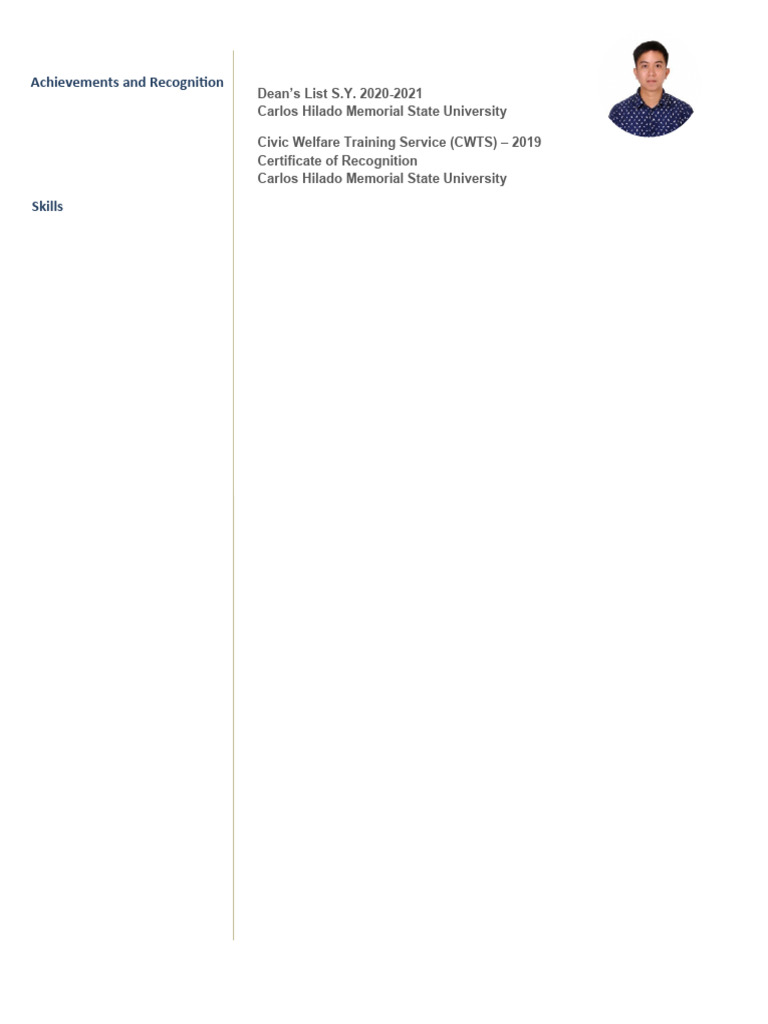 Delariarte Marcus Resume | PDF