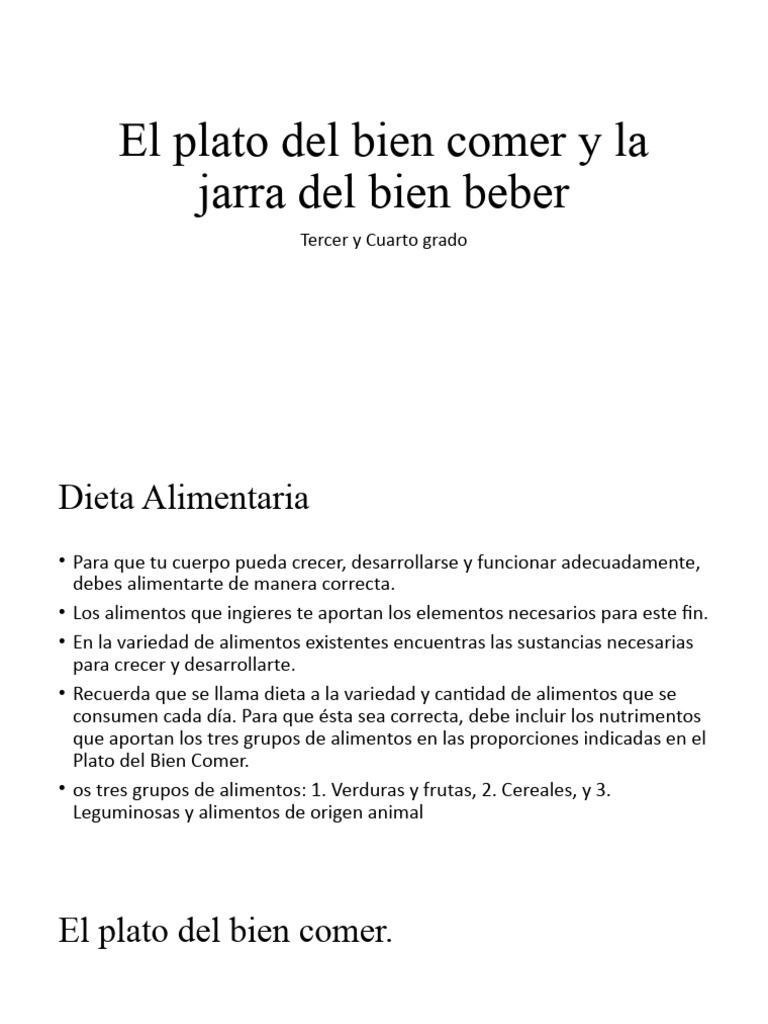 Guía del Plato del Bien Comer | PDF
