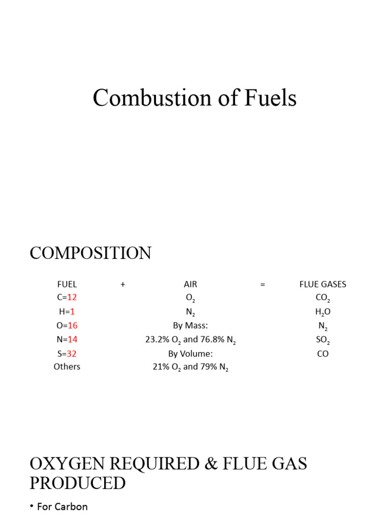 Combustion of Fuels | PDF | Combustion | Applied And Interdisciplinary Physics