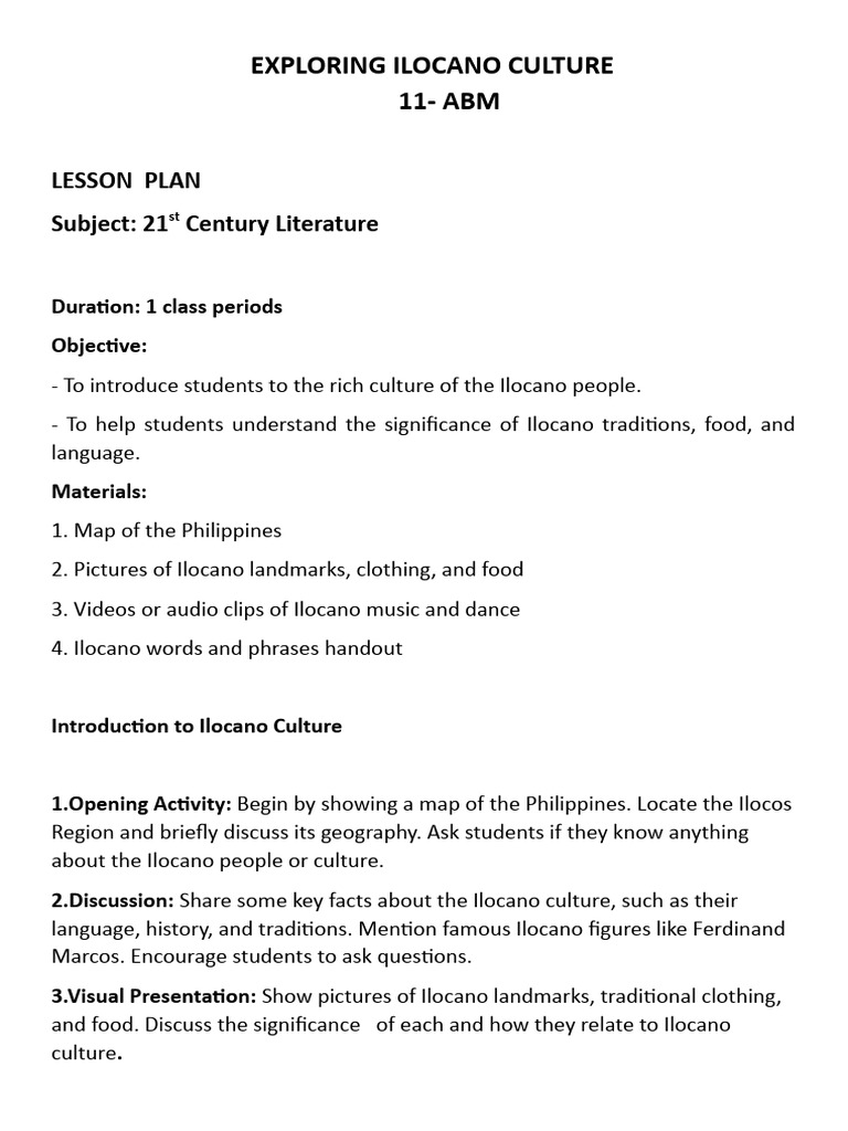 Ilocano Culture | PDF | Social Science | Language Arts & Discipline
