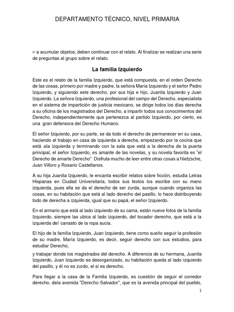 Relato de la familia Izquierdo | PDF