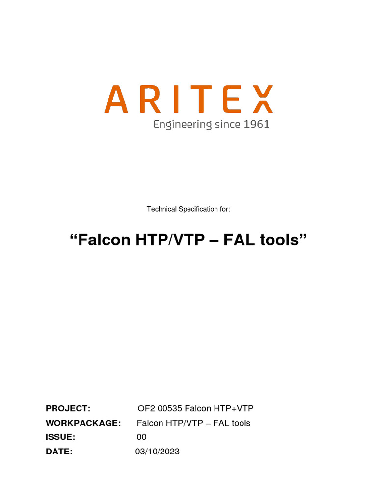 AET 006 OF2 - 00535 Technical Specification Falcon HTP+VTP - FAL Tools ...