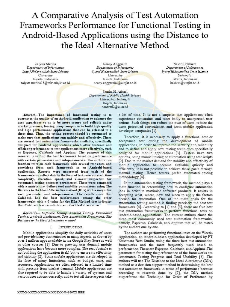 A Comparative Analysis Of Test Automation Frameworks Pdf Software