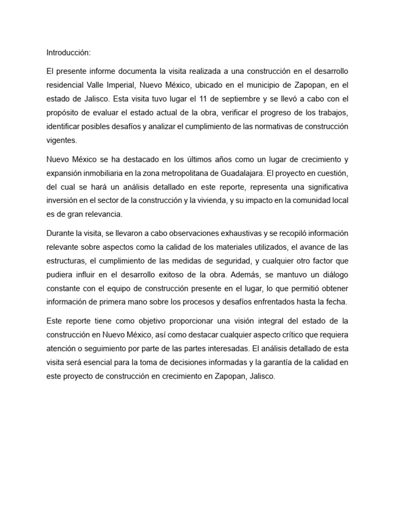 Reporte de Construcción - LILIA | PDF | México | Arquitecto