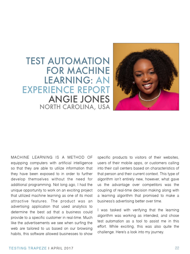Test Automation For Machine Learning | PDF | Machine Learning ... Test Automation For Machine Learning | PDF | Machine Learning ...