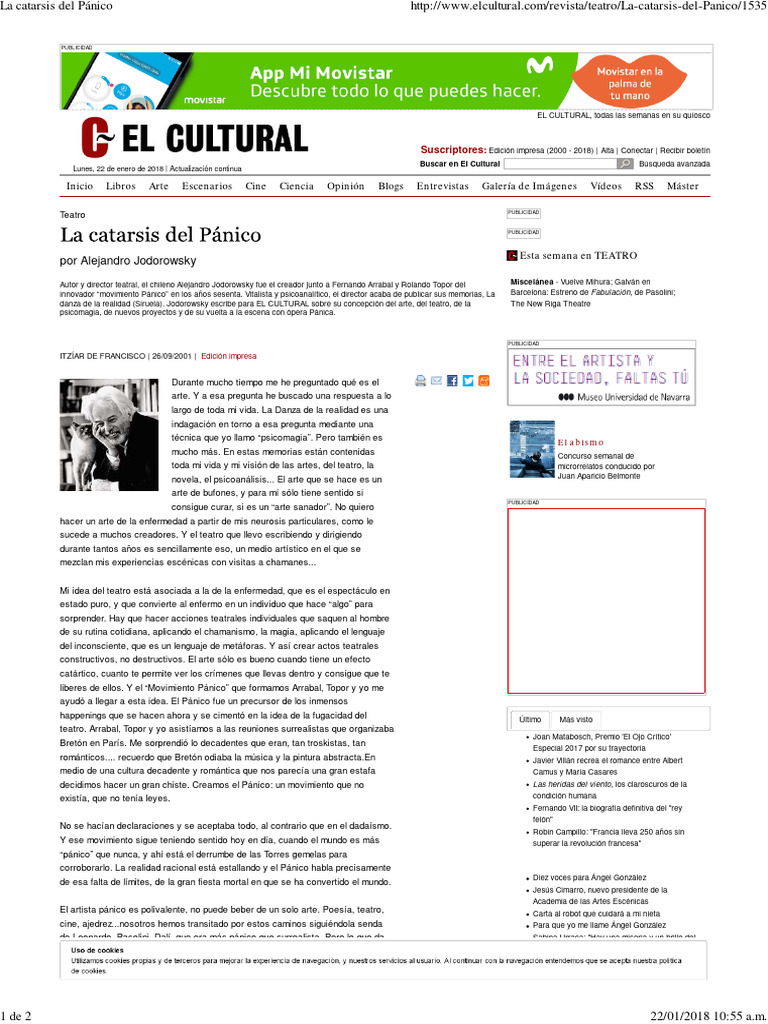 La catarsis en el arte de Jodorowsky | PDF