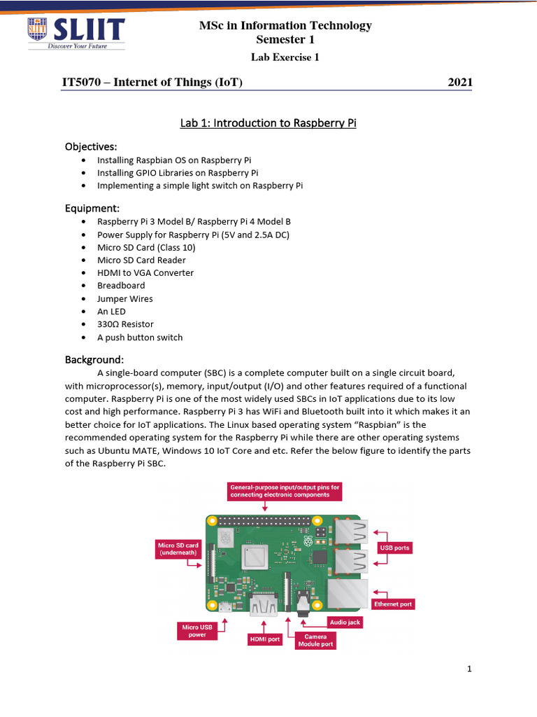 Labsheet | PDF | Raspberry Pi | Operating System